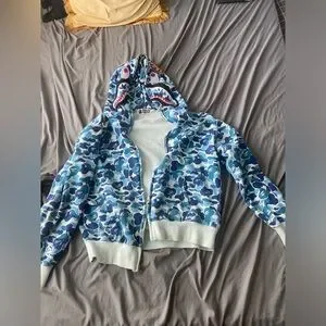 Bape | Jackets & Coats | Blue Abc Camp Bape Hoodie | Poshmark